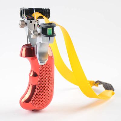 Conical Arrowhead Metal Hunting Slingshot with Laser Light Sight Powerful