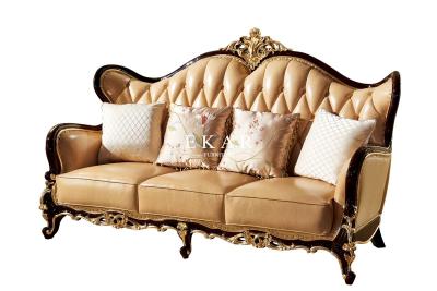 Китай Living Room Luxury Wooden Frame Leather Sofa Set продается