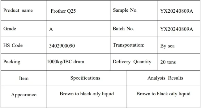Y&X Frother Q25, High-Efficiency Flotation Reagent for Copper, Gold, and Molybdenum