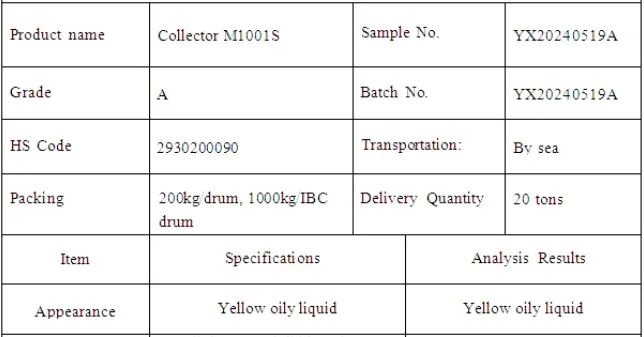 Collector M1001S,Advanced Selective Reagent for Copper and Molybdenum Flotation