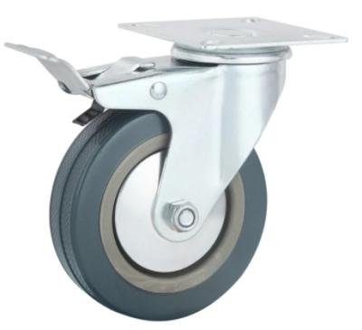 China Locking Swivel Casters Insitutional Apparatus Castor Furniture Wheels 3in for sale