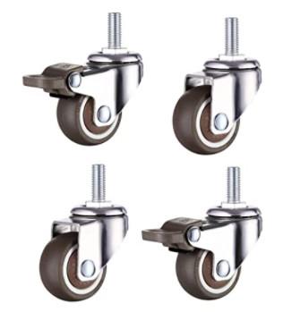China Small Tiny Rubber Caster For Medical Trolley Cart for sale