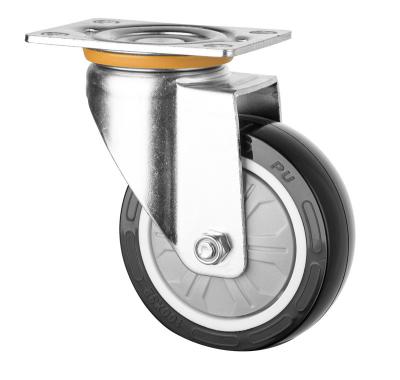 China 2.5 Inch Black Polyurethane Caster Wheel for sale