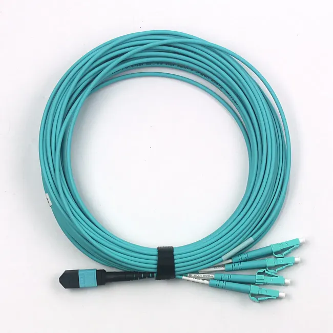 Om3 LSZH MPO/MTP Optical Fiber Patch Cord Cable close-up view
