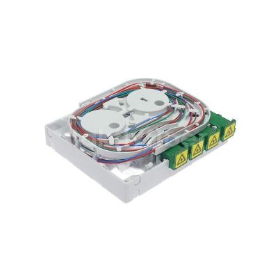 China 1core 2core 4core FTTH Faceplate SC LC Adapter UL94V0 ABS Wall Mounting FTTH Rosette Box for sale