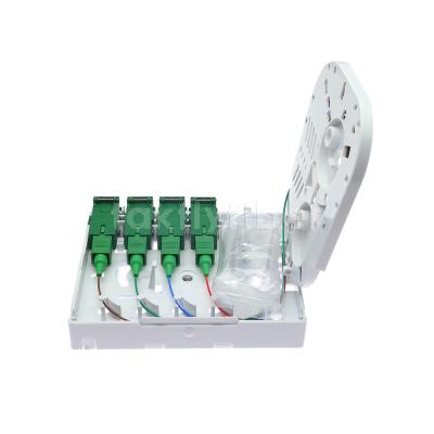 China 1core 2core 4core FTTH Faceplate SC LC Adapter UL94V0 ABS Wall Mounting FTTH Rosette Box for sale