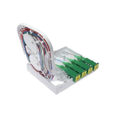 China 1core 2core 4core FTTH Faceplate SC LC Adapter UL94V0 ABS Wall Mounting FTTH Rosette Box for sale