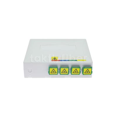 China 1core 2core 4core FTTH Faceplate SC LC Adapter UL94V0 ABS Wall Mounting FTTH Rosette Box for sale