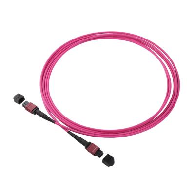 20m OM4 MPO MTP 지르코니아 세라믹 광섬유 케이블 PVC/LSZH 재킷