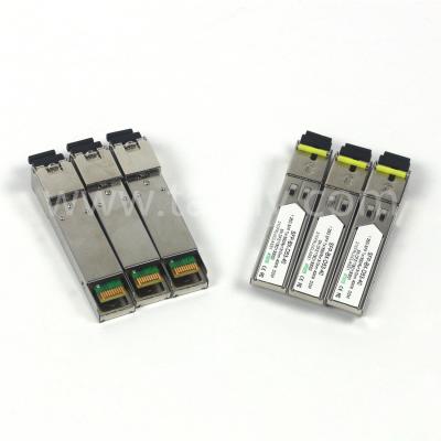 China 1.25G SFP BIDI Modulo de Transmissor Óptico Tx1550/Rx1310nm 40KM SMF DDM LC CISCO JUNIPER HUAWEI COMPATIBLE à venda