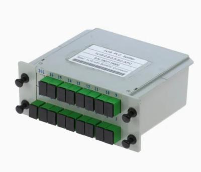 중국 높은 신뢰성 및 안정성 FTTX Gpon 1 * 16 단일 모드 G657A1 섬유 카세트 타입 LGX Sc / APC 커넥터와 함께 PLC 스플리터 판매용