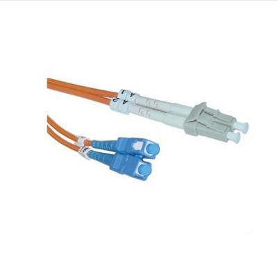 China 62.5/125 Duplex Fiber Optic Patch Cord LC to SC with 1m to 10m Length and 1 Year Warranty for sale