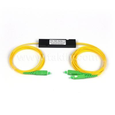 China SC/APC SM 2.0mm Fiber Optic PLC Splitter 1X2 G652D ABS Type In FTTx for sale