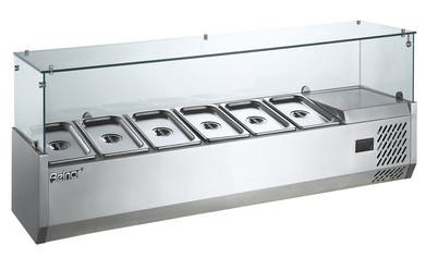 Chine comptoir à salades commercial de congélateur de crème glacée 1/3x6 avec 3.5KW/220V de refroidissement statique à vendre