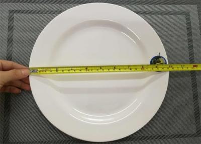 Chine La vaisselle blanche de porcelaine place le poids rond 150g du diamètre 25cm de plat de jante large à vendre