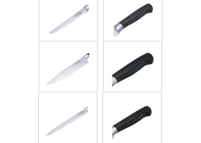 Κίνα Εύκαμπτο ανοξείδωτο Cookwares, μαύρος σφυρηλατημένος λαβή αρχιμάγειρας χεριών που ξεκοκαλίζει το μέγεθος 6/8/10 ίντσες μαχαιριών προς πώληση
