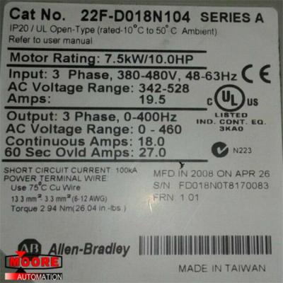 中国 IIドライブ- 15 HPと22F-D018N104 22F-D018N104アレン ブラッドリーAB 1336 販売のため