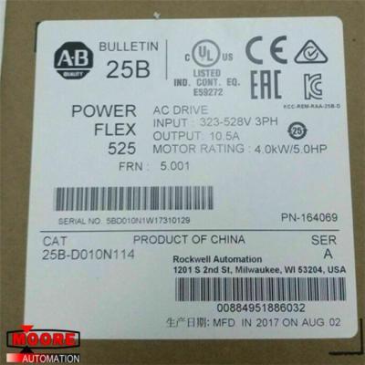 China Impulsión de 25B-D010N114 25B-D010N114 Allen Bradley AB PowerFlex 525 con trifásico en venta