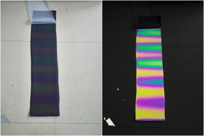 중국 무지개 직물 조끼 열 가소성 폴리우레탄 수지 사려깊은 열 전달 필름 판매용
