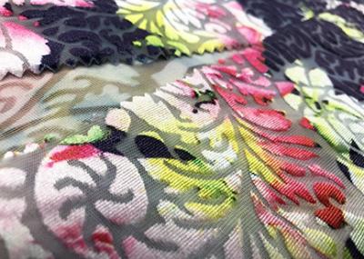 Chine Le ton 2 a brûlé le tissu micro de velours pour le polyester de Dress Pink Rose 190GSM 94% de dames à vendre