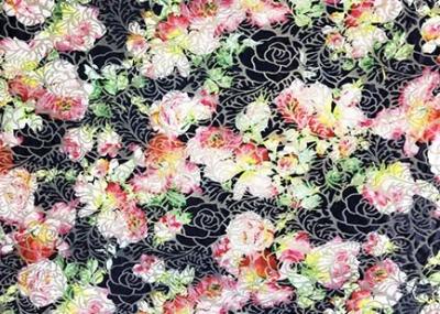 Chine Le ton 2 a brûlé le tissu micro de velours pour le polyester de Dress Pink Rose 190GSM 94% de dames à vendre