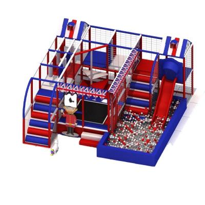 China 25-50 Kids Large Play Area Soft Indoor Playground with Jumping Area and Trampoline Park Equipment by Betta Play for sale