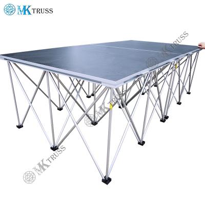 中国 組立 4'x8' 黒色とカスタマイズされたデザインの調整可能なイベントステージプラットフォーム 販売のため