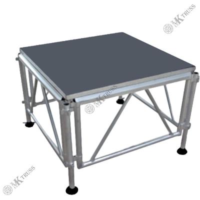 中国 組立 4'x8' 黒色とカスタマイズされたデザインの調整可能なイベントステージプラットフォーム 販売のため