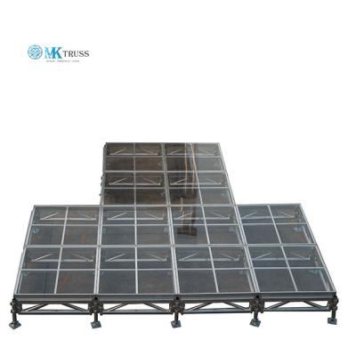 中国 組立 4'x8' 黒色とカスタマイズされたデザインの調整可能なイベントステージプラットフォーム 販売のため