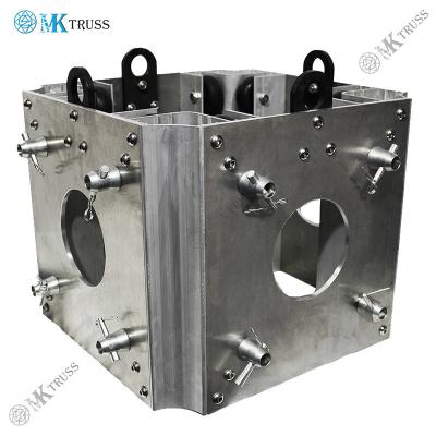 China Quadrado círculo arco triângulo escada Truss Alu Bloco de manga para o sistema de torre de suporte ao solo à venda