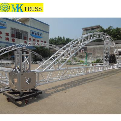 China Quadrado círculo arco triângulo escada Truss Alu Bloco de manga para o sistema de torre de suporte ao solo à venda