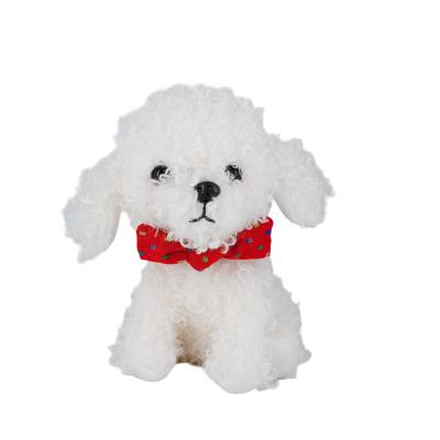 23cm Super Kawaii Simulation Stuffed Toys Adorable Plush Teddy Bear Dog With Bow