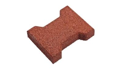 China Non Toxic Dog Bone Pavers 200*160mm Interlocking Rubber Pavers Outdoor Red for sale