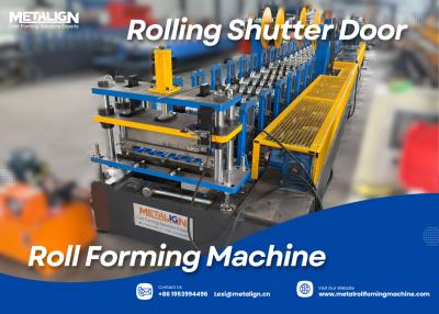 China High Precision Shutter Door Roll Forming Machine with 12 Forming Stations and 5.5Kw Motor Power for sale