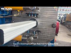 Automated Square Downspout Roll Forming Machine With 18 Stations 5.5Kw Motor And 0.3-0.8mm Material Thickness