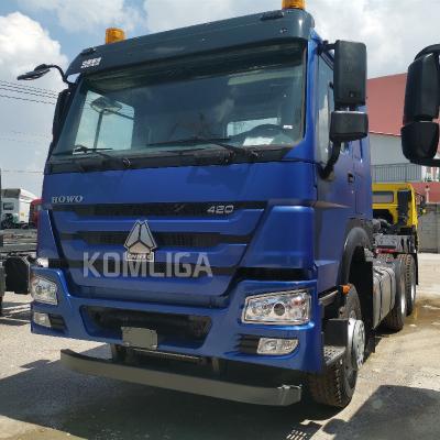 China Base de tração 50 /90 Sinotruk opcional 420HP 371 6X4 HOWO cabeça tractor caminhões pesados à venda