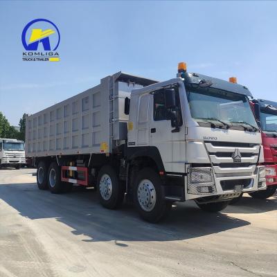 China 8X4 371HP HOWO Sino Dump Truck Gebruikte Tipper Truck met Ventrale Tipper Hydraulische Lifting Te koop