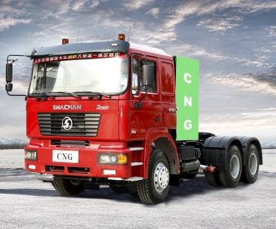 China Euro 2 380HP 420HP 6*4 Shacman CNG Tractor Truck para necessidades de transporte à venda