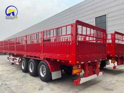 China 3 Assen Cargo Fence Semi-trailer prestaties met gereedschapskist Een stuk 1m * 0.5m * 0.5m Te koop