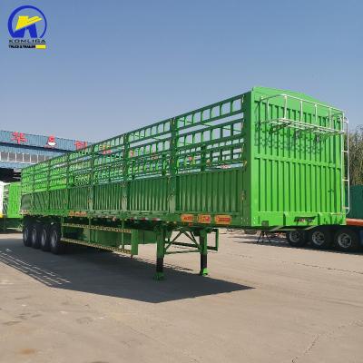 China 30-100 t laadvermogen Semi-trailer GCC-gecertificeerd en zijwand met container slot Te koop