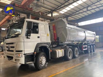 China 3/4 eixos traseiros Semi-reboque 30/40/45/50 metros cúbicos dentro de suspensão mecânica à venda
