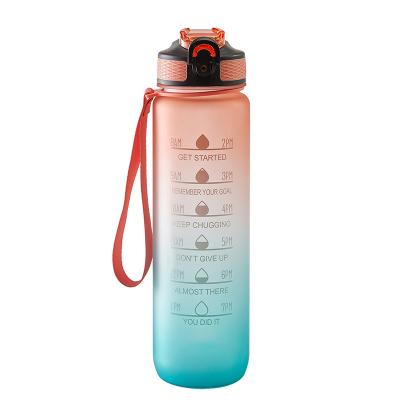 China PC plástica durable de los niños de las botellas de agua de los deportes botella de agua de motivación de 64 onzas en venta