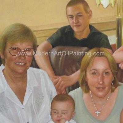 중국 관습이 손으로 만든 그림 초상화를 기름을 치는 가족은 약 모든 쪽 5 CM을 사진을 찍습니다 판매용