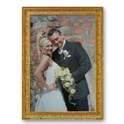 Chine Living Room Realistic Custom Oil Painting Portraits With Frame à vendre