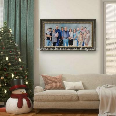 Κίνα Family People Custom Oil Realistic Portrait Painting For Holiday Gift 40 Cm X 80 Cm προς πώληση