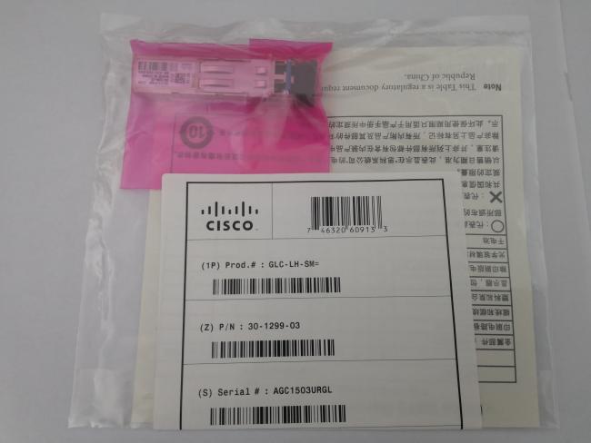 Front view of Cisco GLC-LH-SM SFP transceiver module