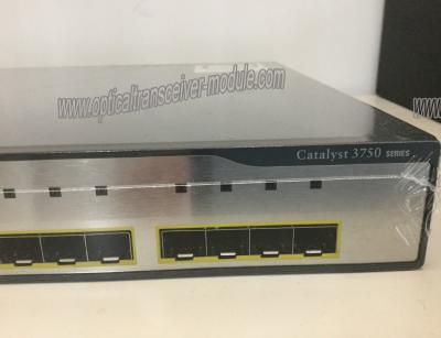 China CISCO comuta a eficiência elevada 1000Mbps/1Gbps do interruptor da fibra ótica do porto de WS-C3750G-12S-E 12 à venda