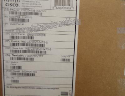 China Interruptor óptico de Ethernet del interruptor de red de Cisco Gigabit Ethernet WS-C3750V2-24TS-S en venta