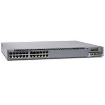 EX3400-24T EX3400 24-포트 10/100/1000BaseT 4 X 1/10G SFP/SFP+ 2 X 40G QSFP+ 리던스 팬 앞뒤 공기 흐름