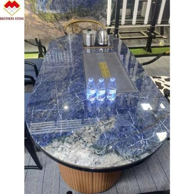 Chine Design moderne Luxe élégant Brésil Rêve Saphir Blue Stone rétroéclairé Labradorite Granit bleu à vendre